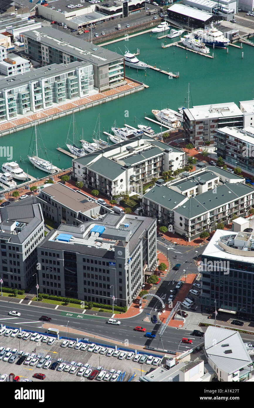 View Viaduct Basin from Skytower Auckland North Island New Zealand ...
