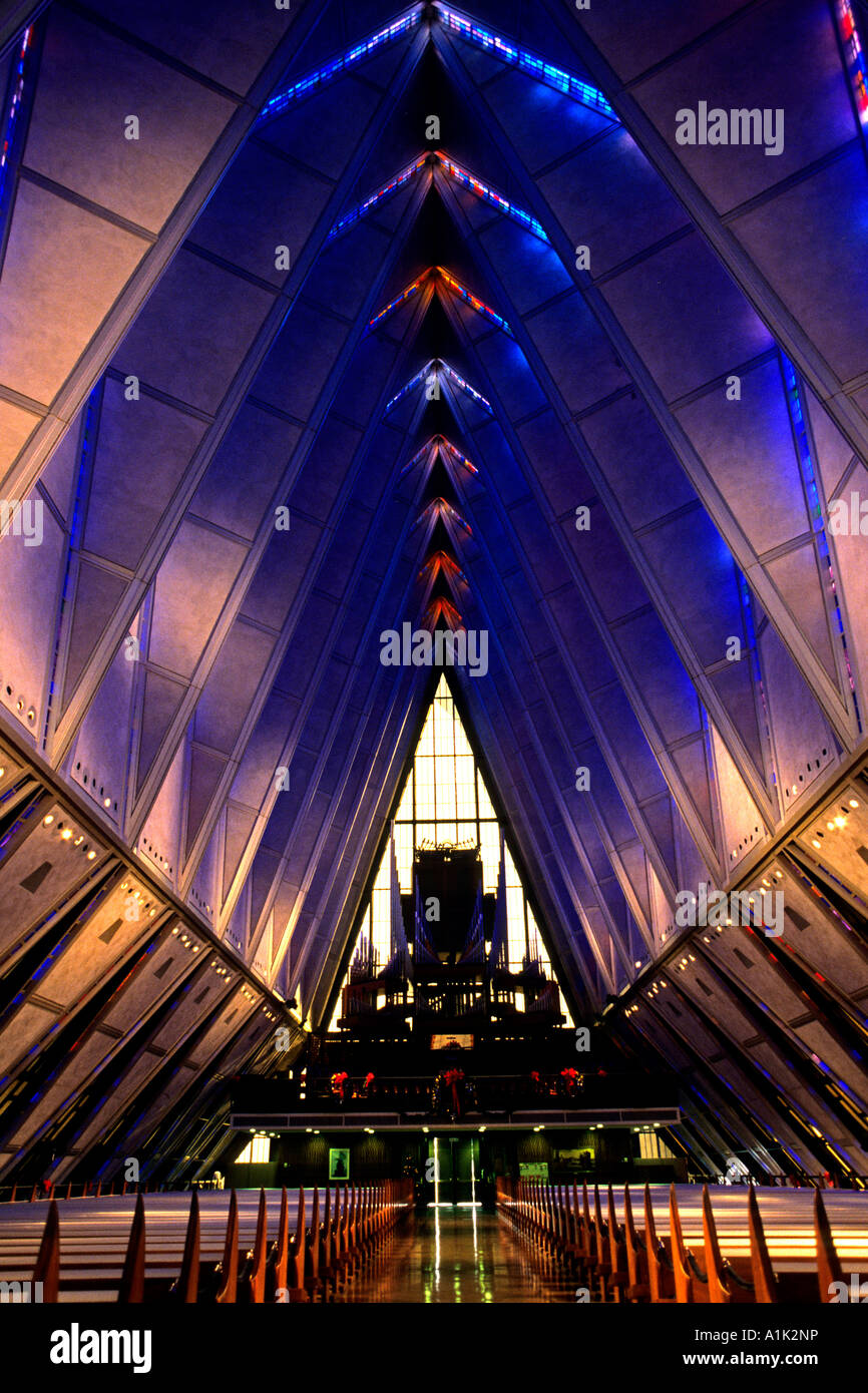 United states air force academy cadet chapel hi-res stock photography ...