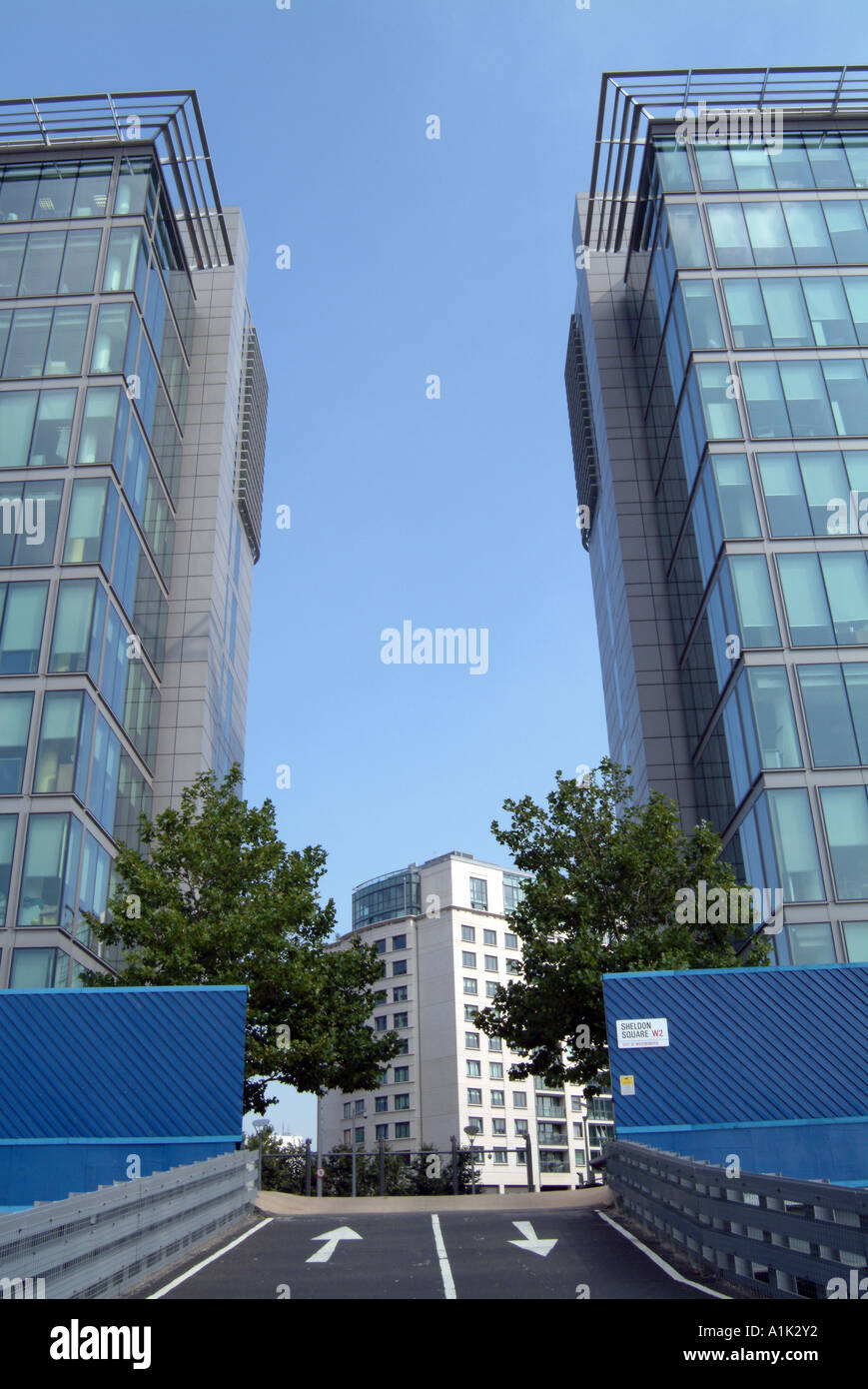 Entrance to Sheldon Square in Paddington Basin Stock Photo - Alamy