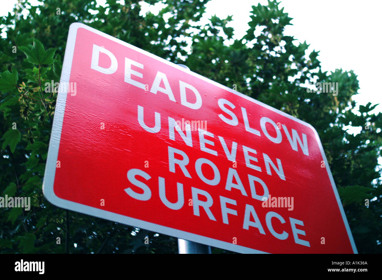 Dead slow road sign hi-res stock photography and images - Alamy