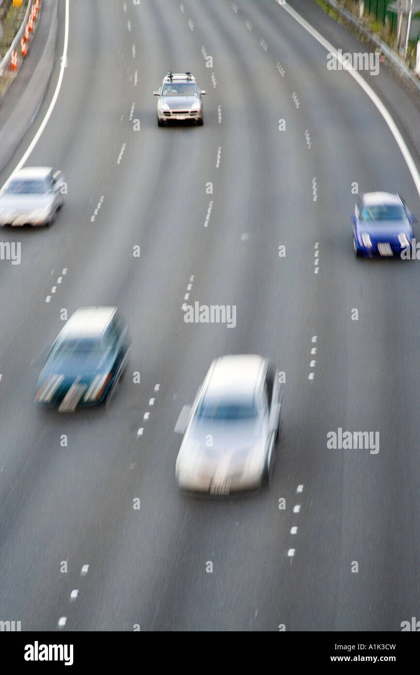 Traffic Northern Motorway Auckland North Island New Zealand Stock Photo ...