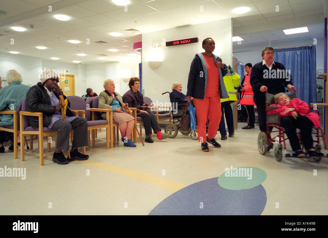 Waiting room at NHS Hospital London Stock Photo - Alamy