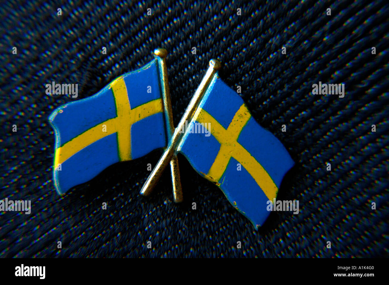 Pin with Swedish flags Stock Photo - Alamy