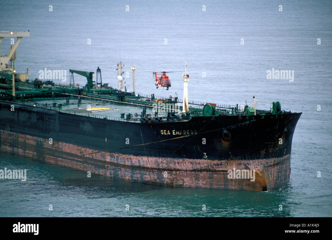Sea Empress Oil Tanker and Surrounding Spillage Milford Haven ...
