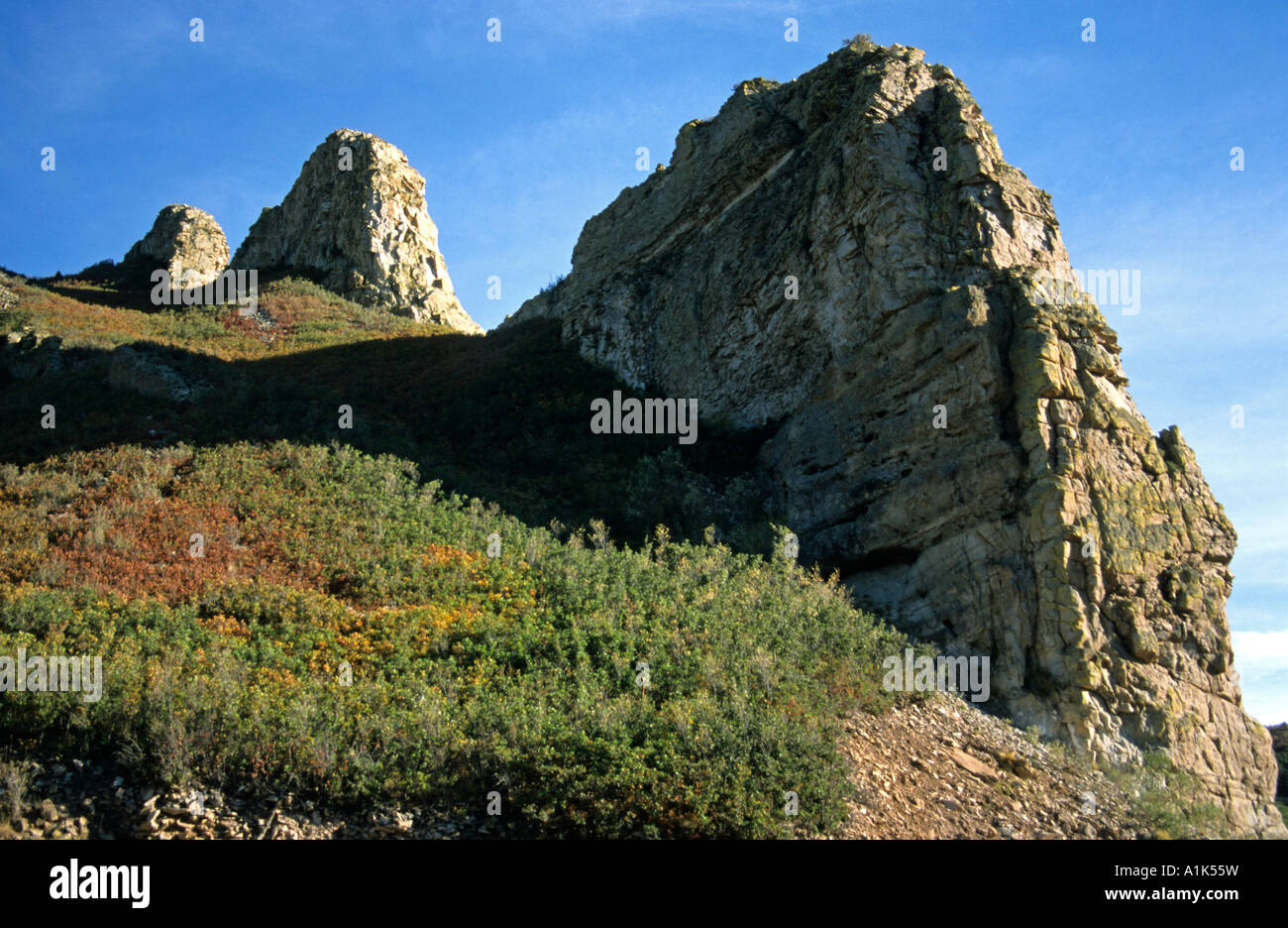 The Devil's Stairsteps is one of the volcanic walls radiating out from ...