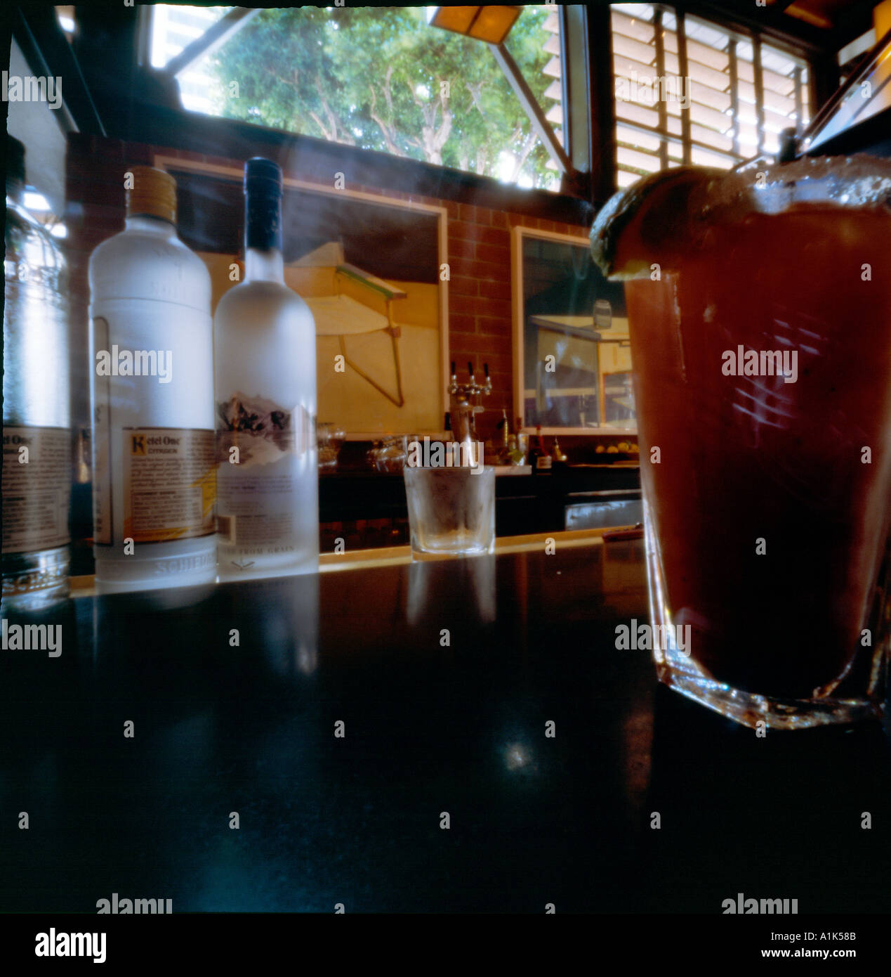 Houstons Bar Vodka Stock Photo - Alamy