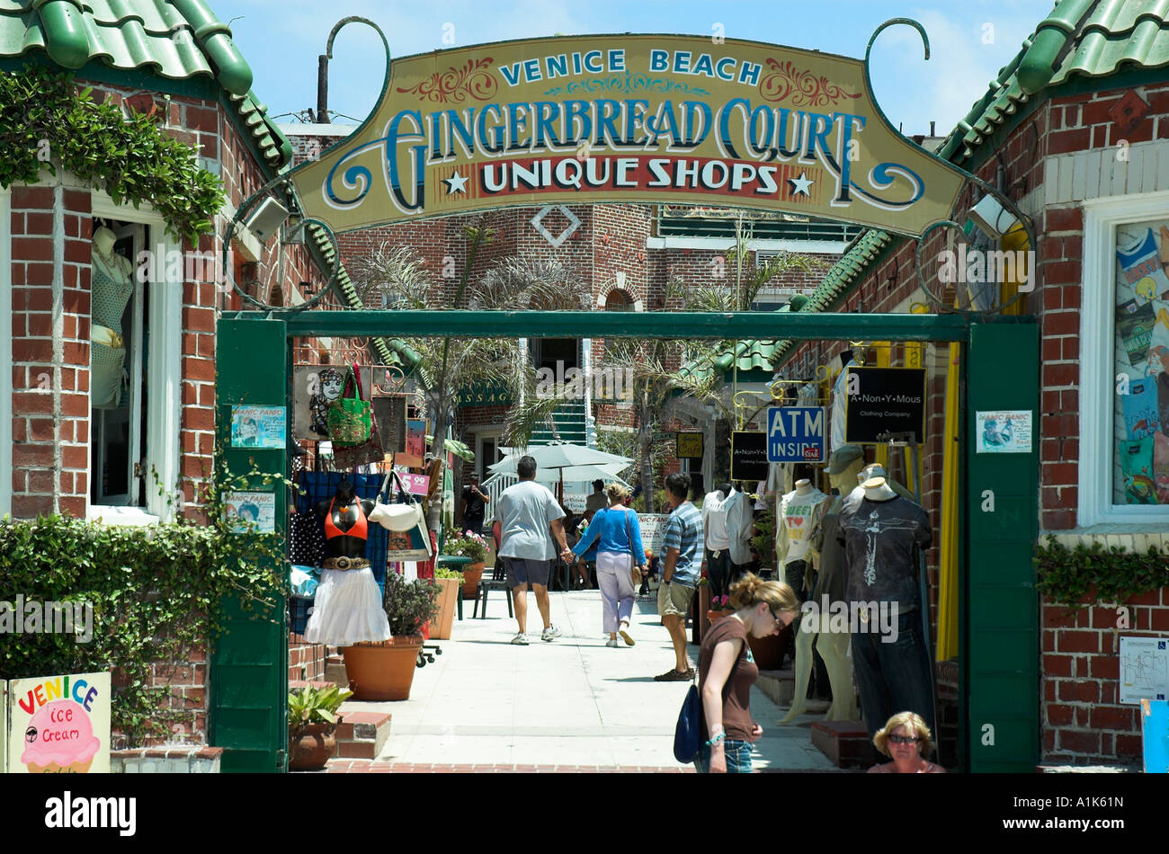 The Gingerbread Court at Venice Beach, Los Angeles, California Stock ...