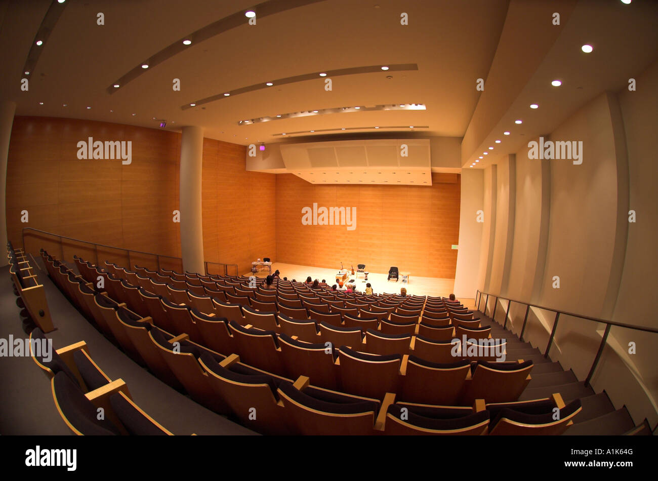 Interior view of auditorium at J. Paul Getty Center, Los Angeles ...