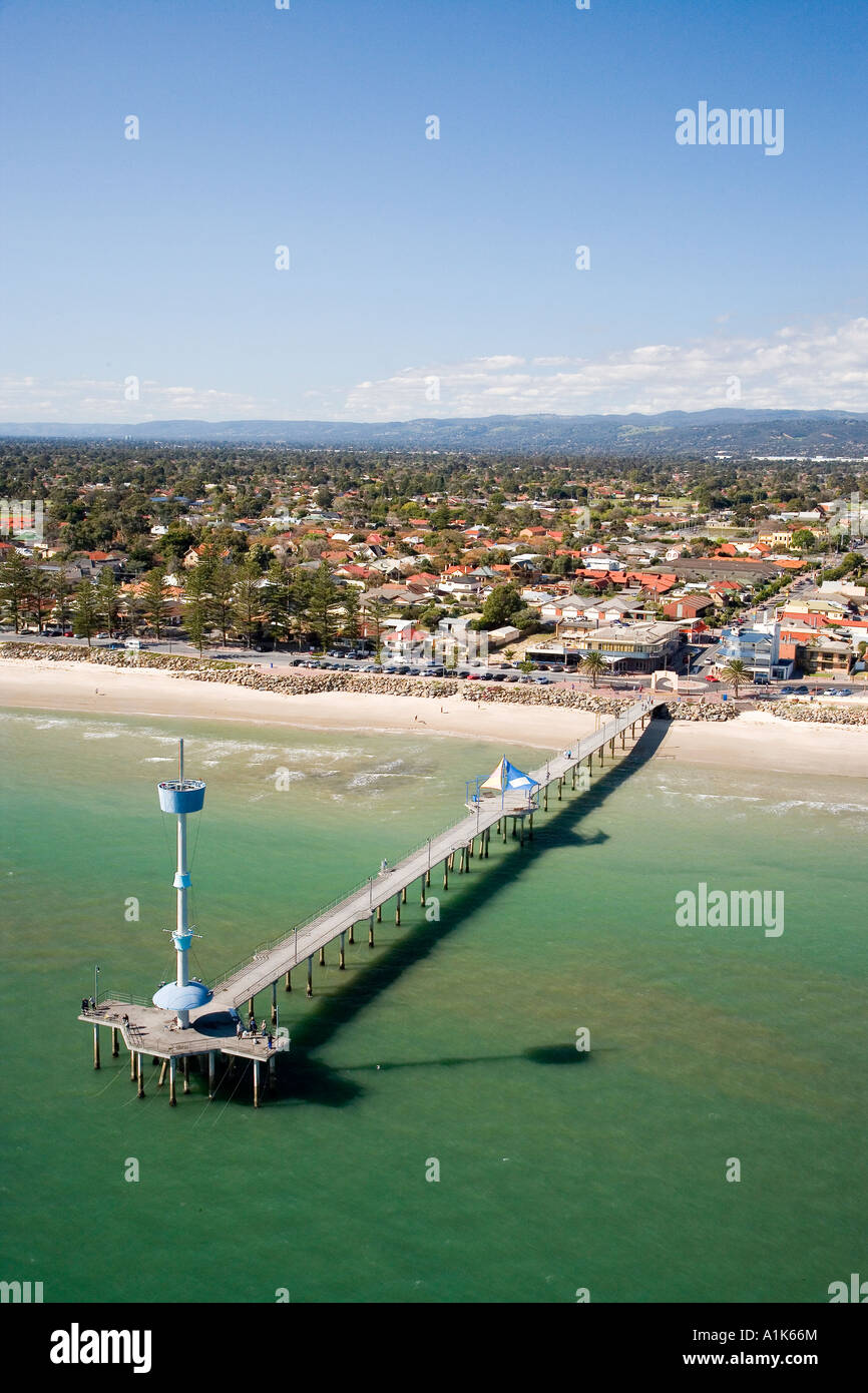 Pier Brighton Adelaide South Australia Australia aerial Stock Photo - Alamy
