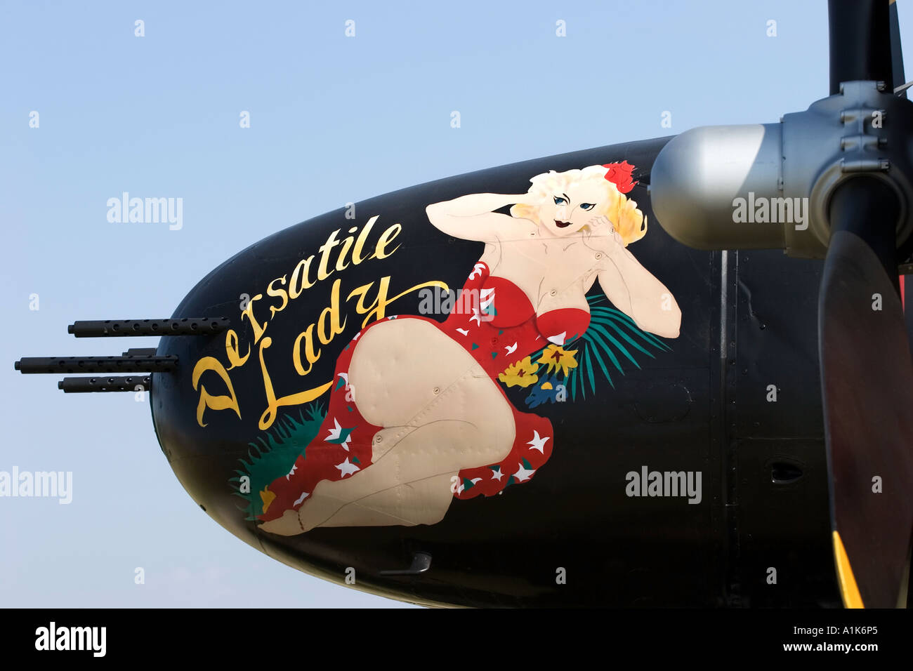 Aircraft Versatile Lady nose art B26 Stock Photo - Alamy