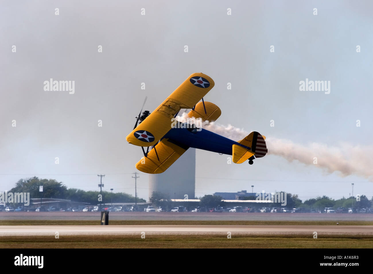Airshow vintage aircraft flyby Stock Photo - Alamy