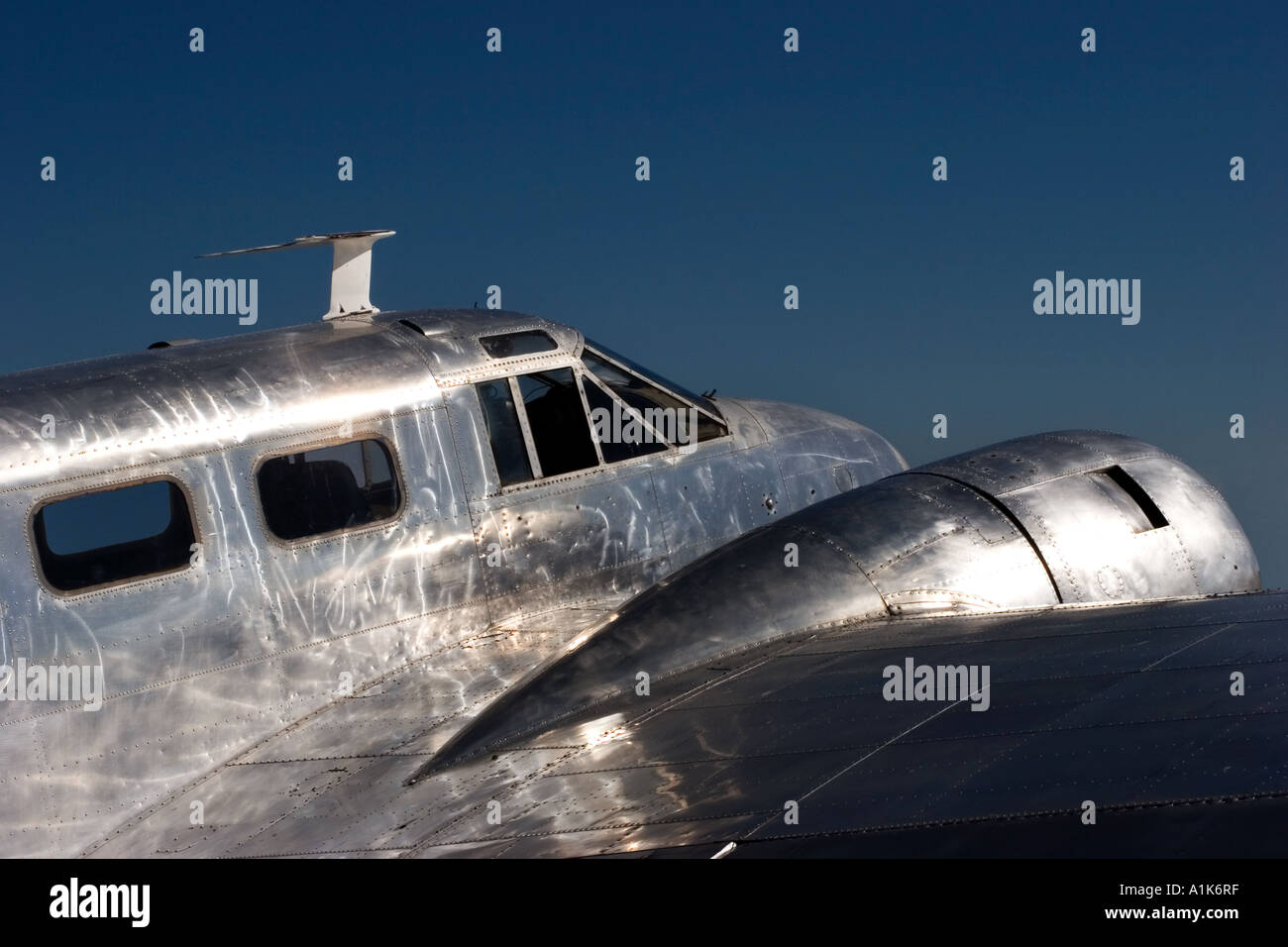 Aircraft silver closeeup World War Stock Photo - Alamy