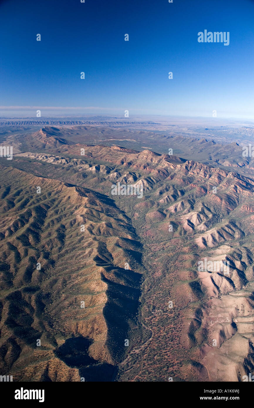ABC Range left Heysen Range right and Wilpena Pound top Flinders Ranges ...