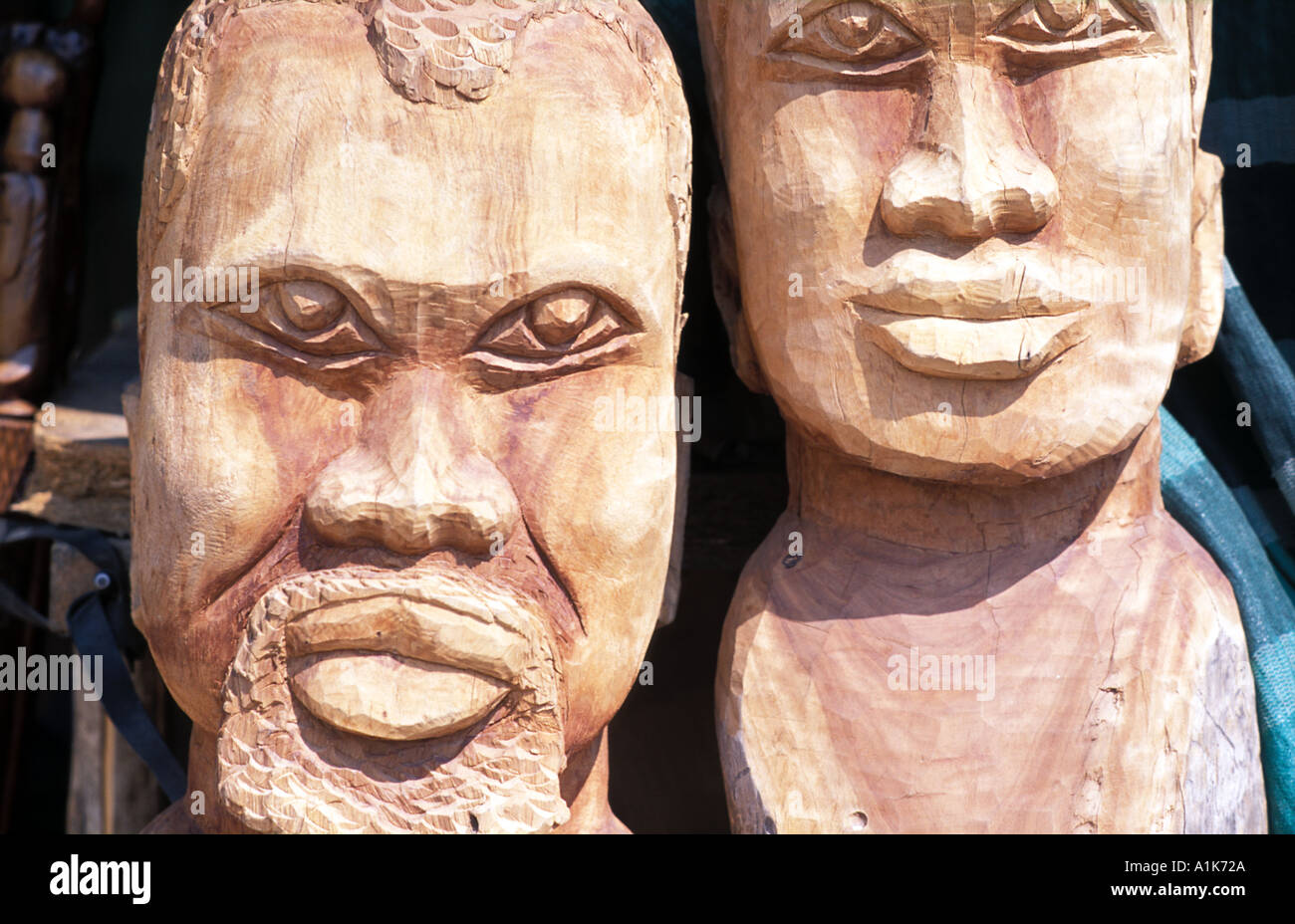 Tribal style wood carvings for sale Okahandja Namibia Stock Photo - Alamy