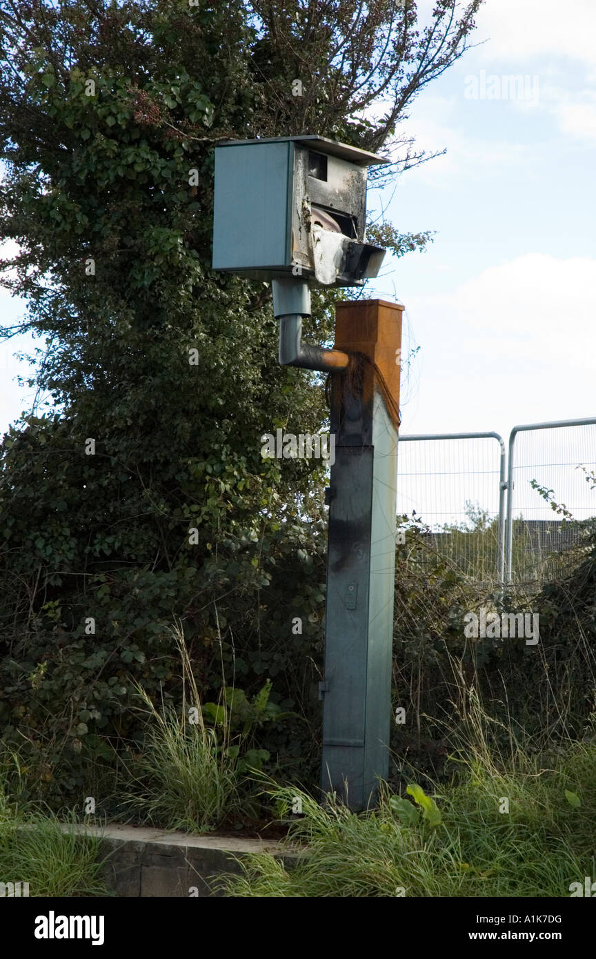 Vandalised Speed Camera Stock Photo - Alamy