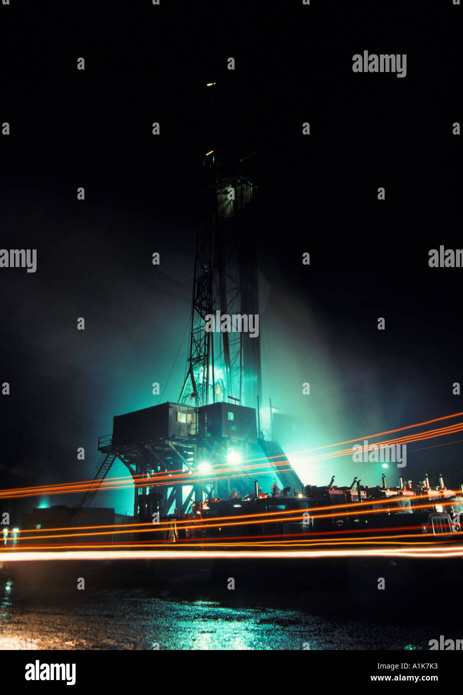 drilling rig used to access geothermal steam Stock Photo - Alamy