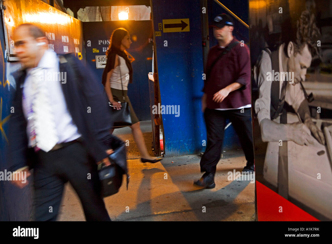 Rushing around Mid town Manhattan New York City United States of ...