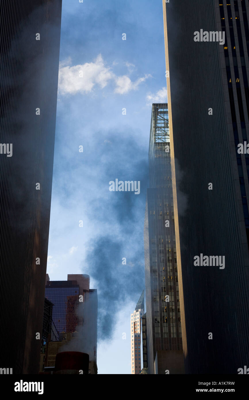Smoke Mid town Manhattan New York City United States of America Stock ...