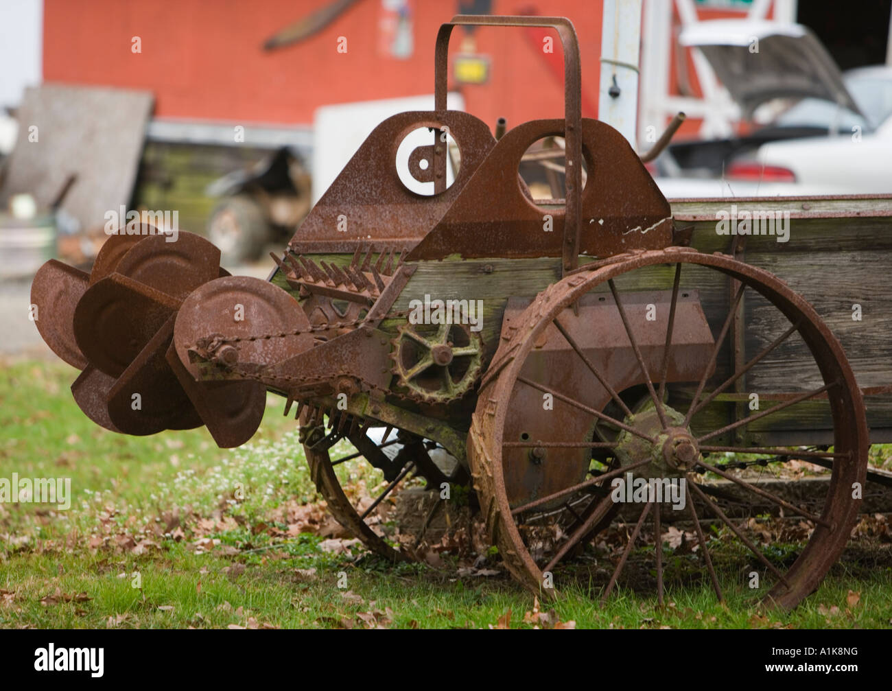 Old farm machine Stock Photo - Alamy