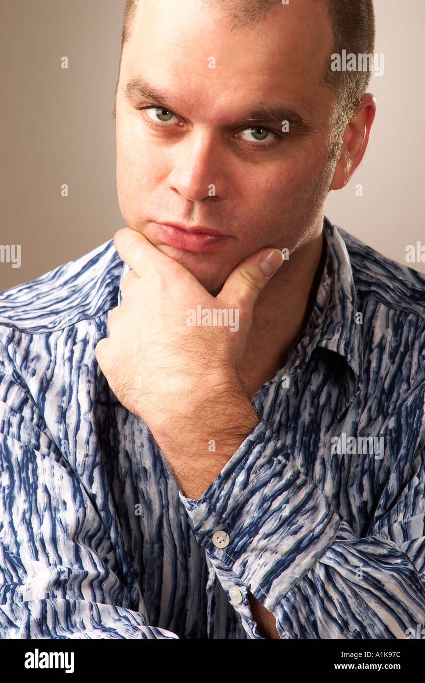 MR Contemplative man Stock Photo - Alamy