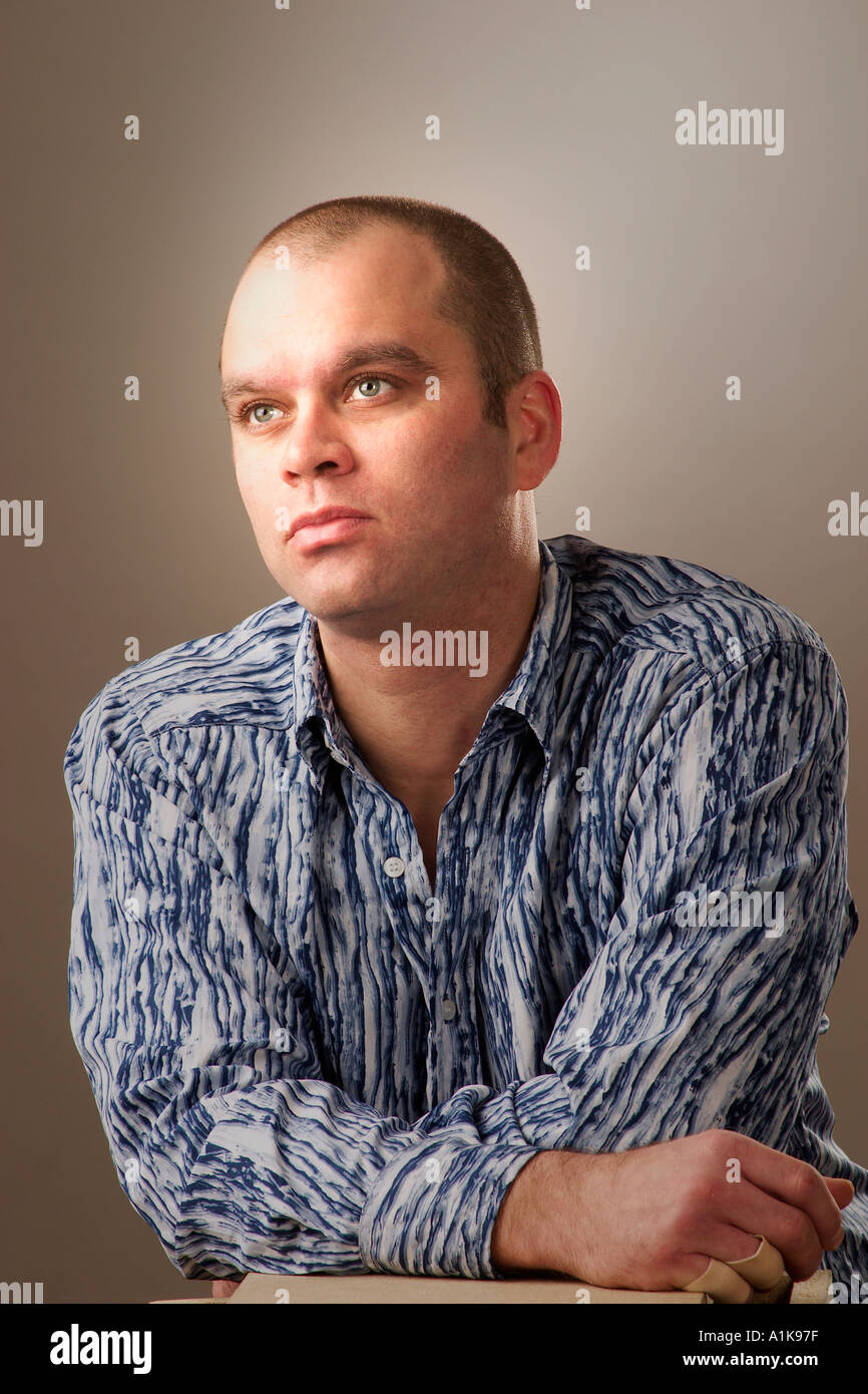 MR Contemplative man Stock Photo - Alamy