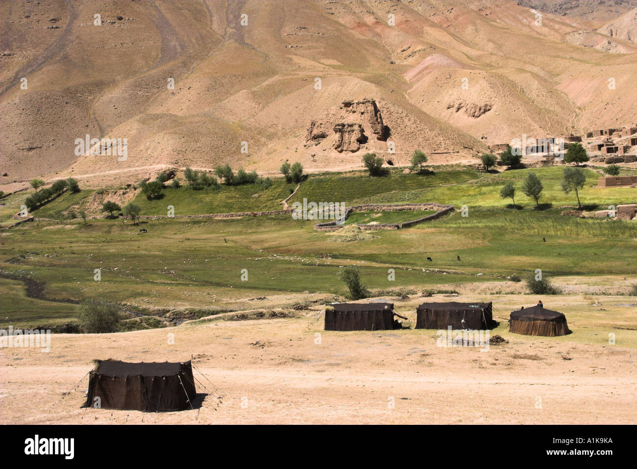 AFGHANISTAN between Chakhcharan and Jam Amaiq nomad yurts near Pal ...
