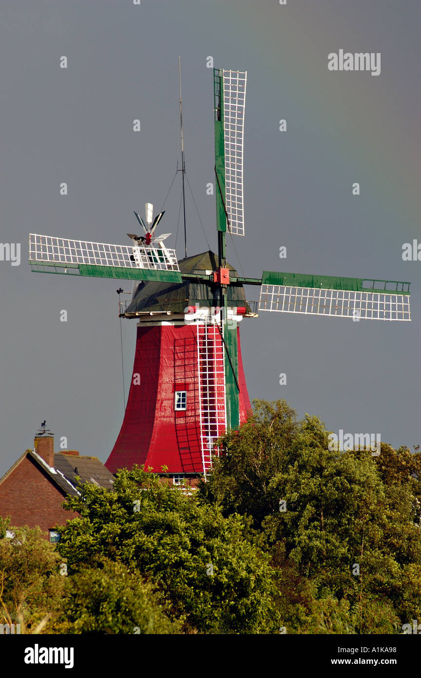 Historic windmill in Greetsiel Ostfriesland Stock Photo - Alamy