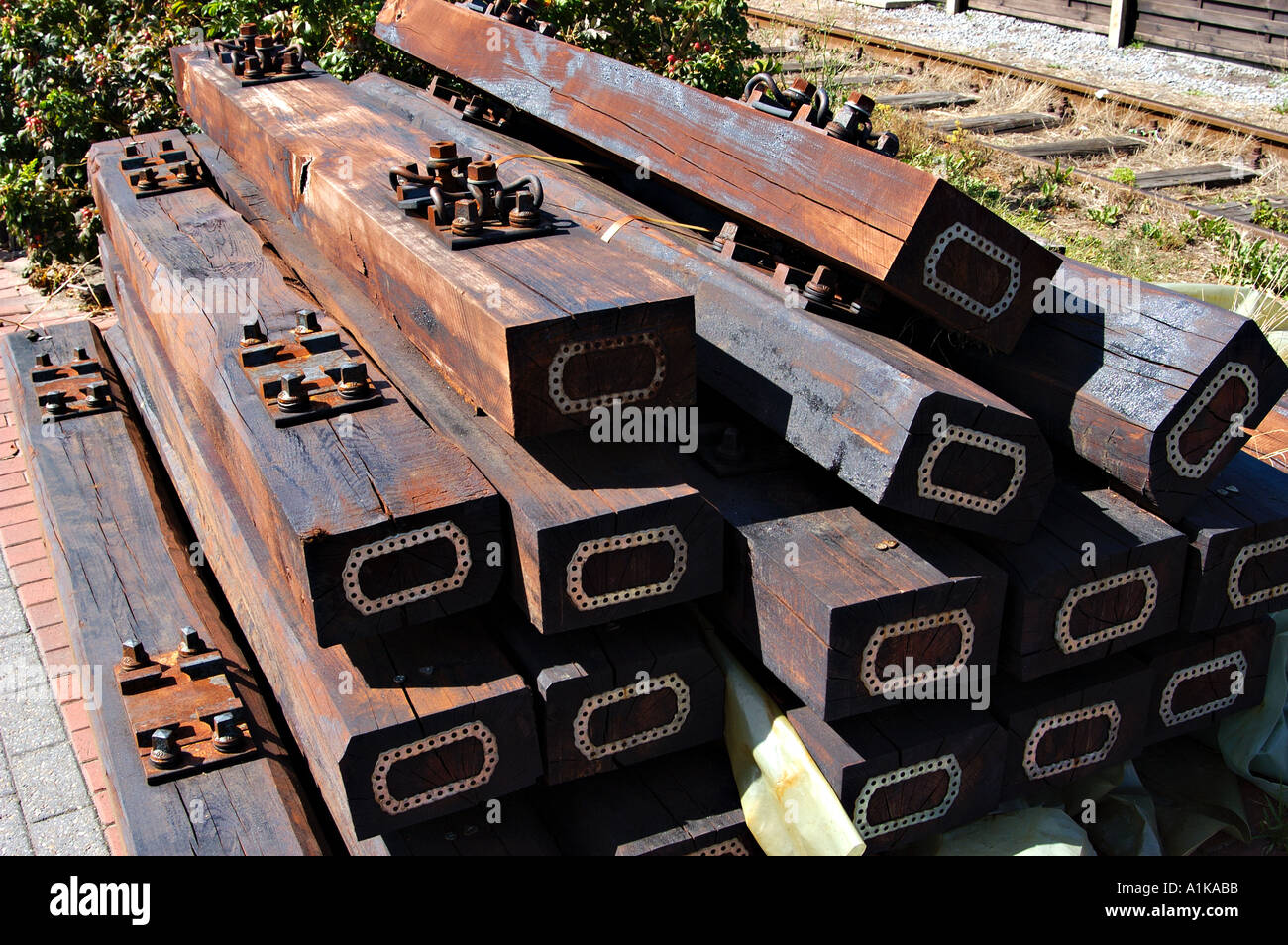Construction railroad sleepers hi-res stock photography and images - Alamy