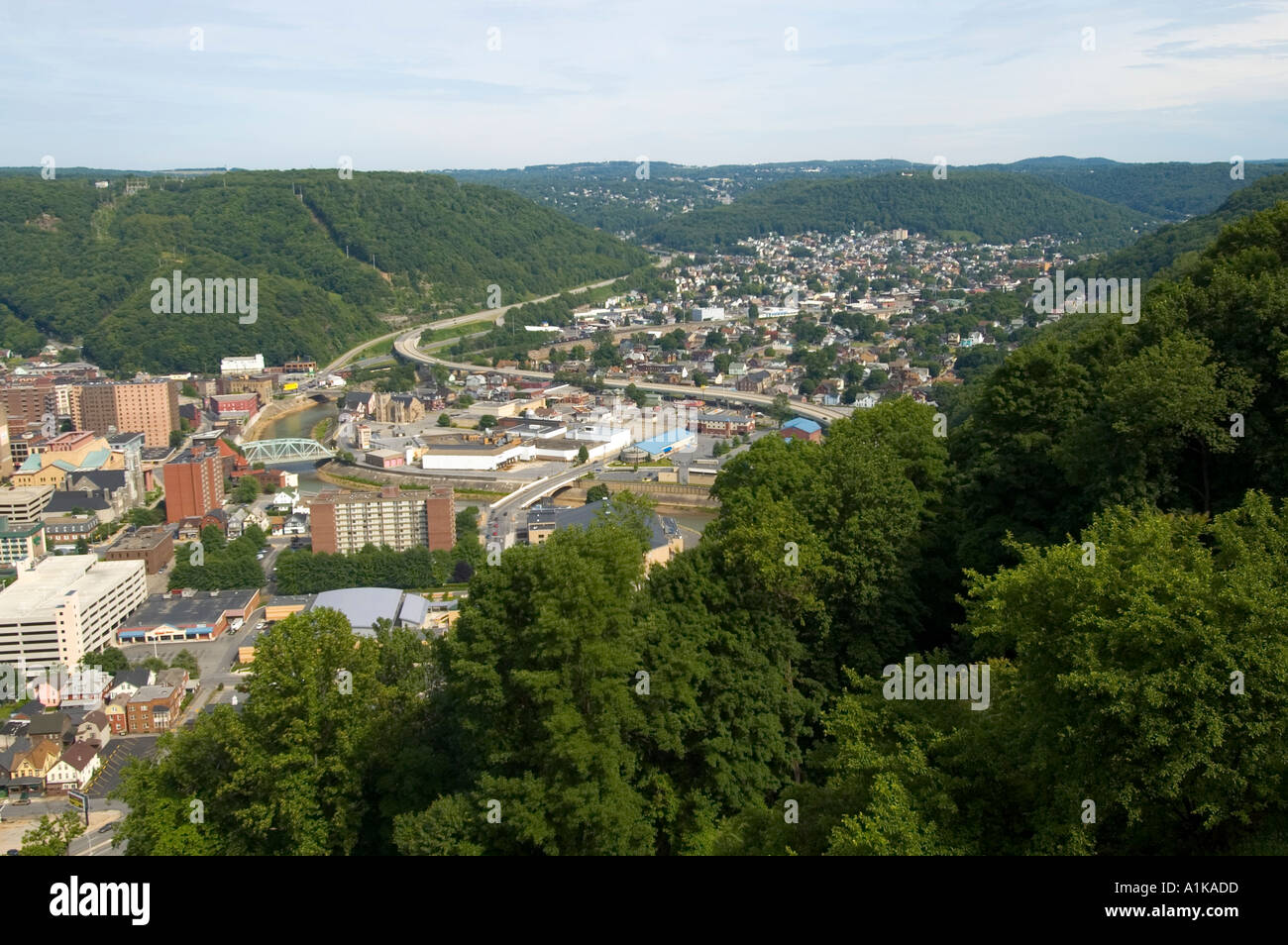 Johnstown PA Pennsylvania site of devastating flood of 1889 Stock Photo ...