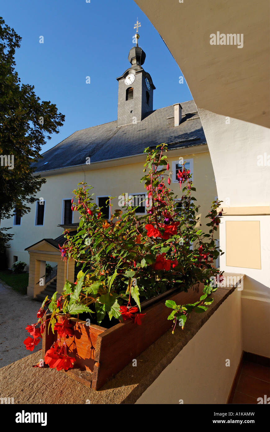 Donnersbach castle with integrated parish church Donnersbach district ...
