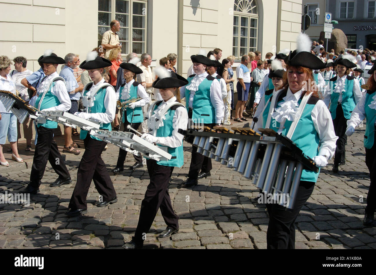 german swedish festival in Wismar Germany Stock Photo - Alamy