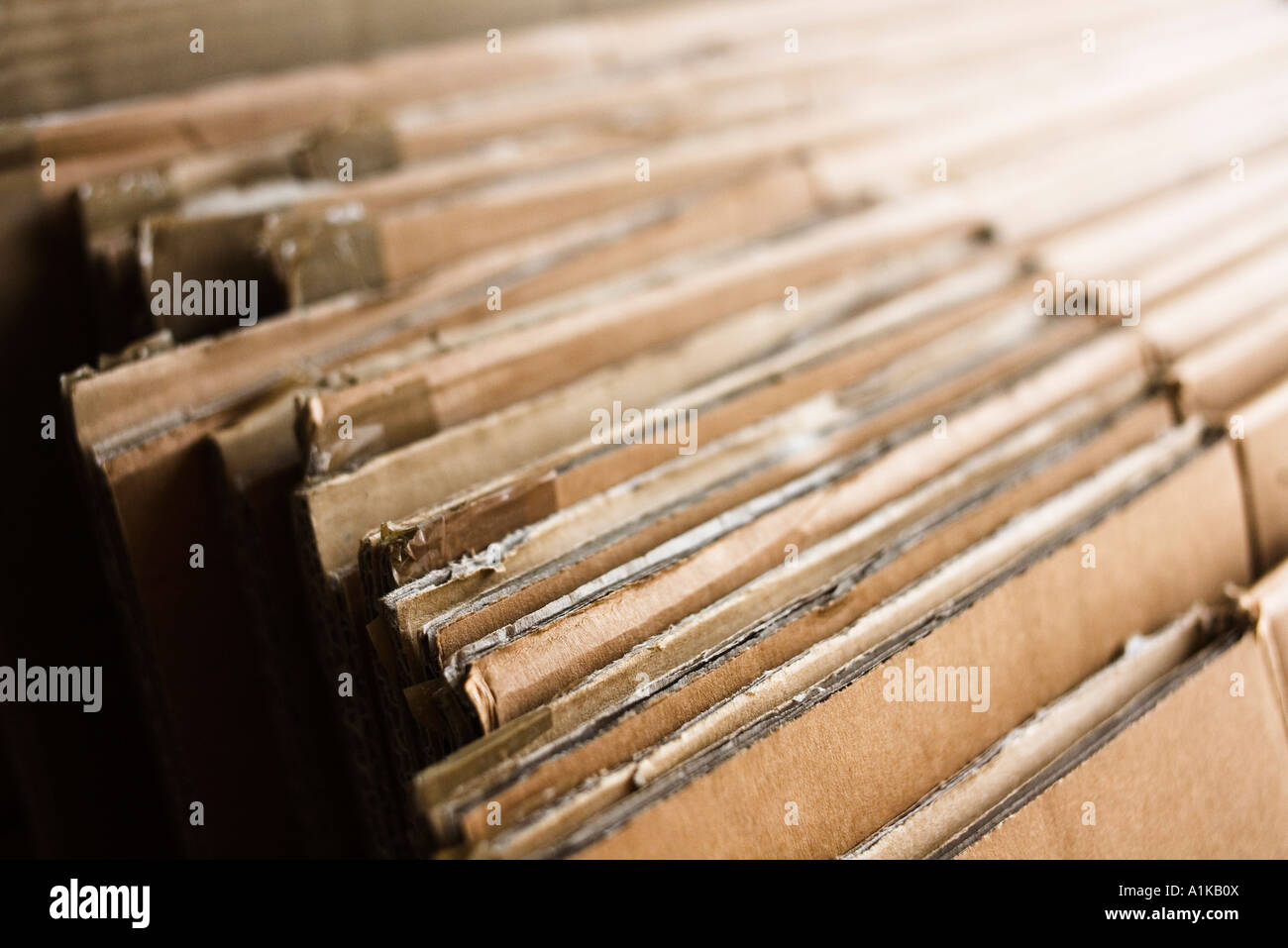 Folded packing cases Stock Photo - Alamy