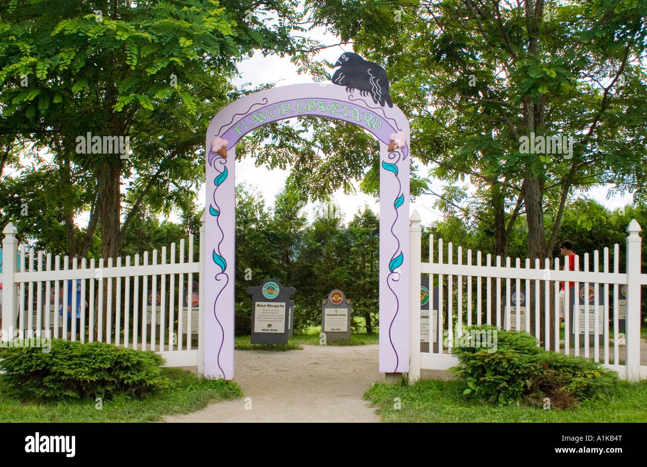 The Flavor Cemetery at Ben and Jerrys Ice Cream factory in Waterbury ...