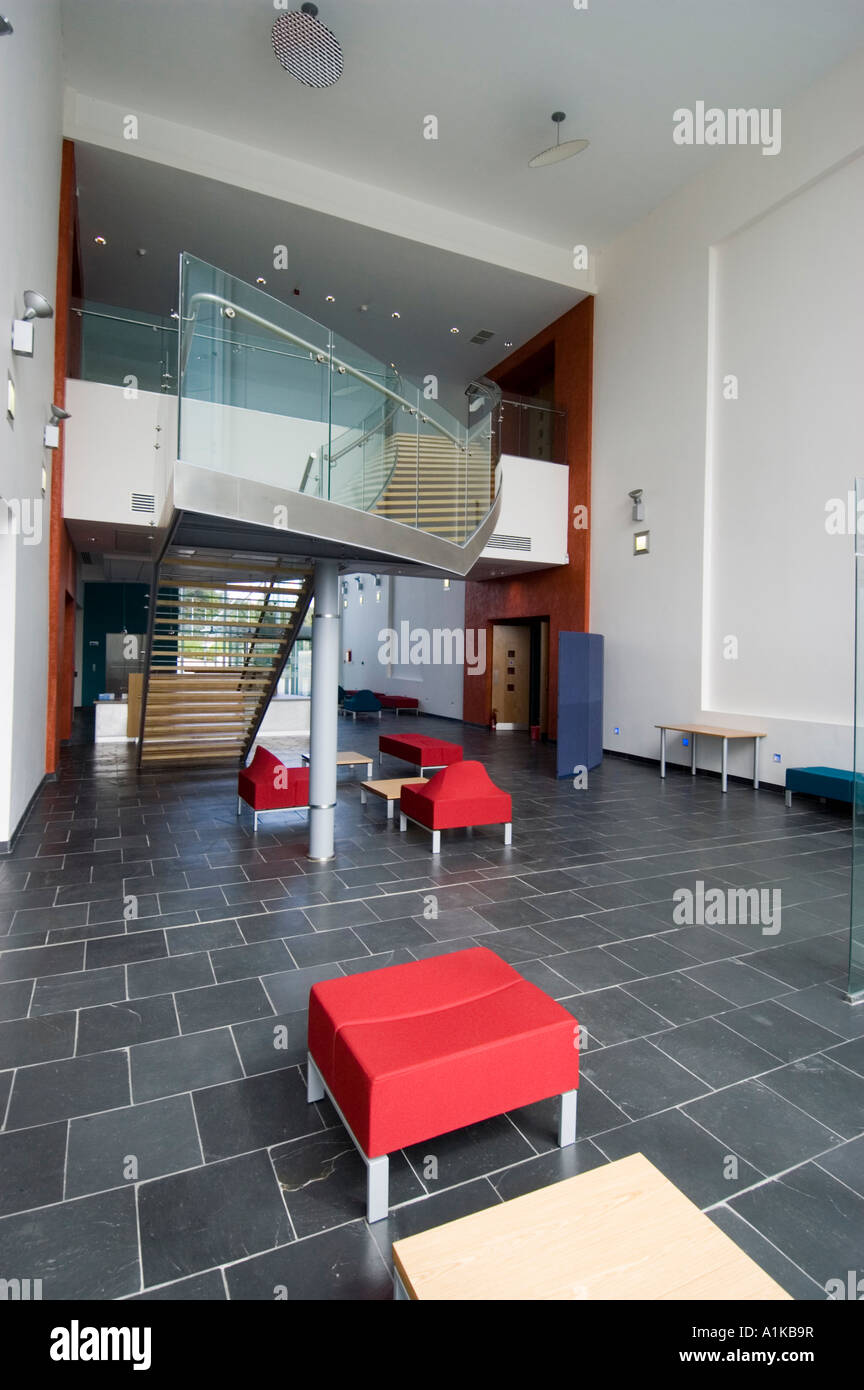 Reception Area in Hi Tech Building Stock Photo - Alamy