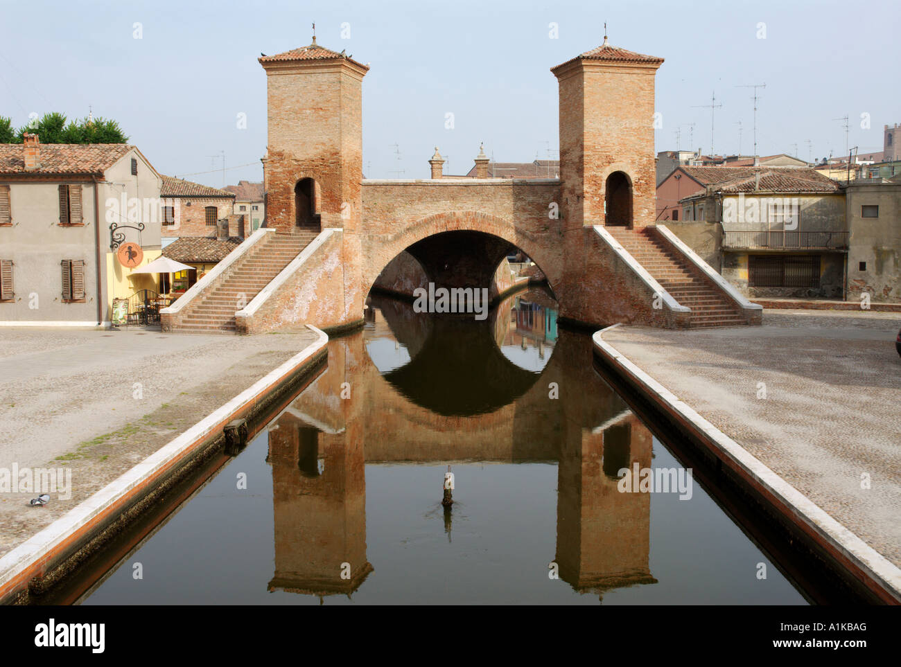 Comacchio Italy The monumental three point bridge known as the ...