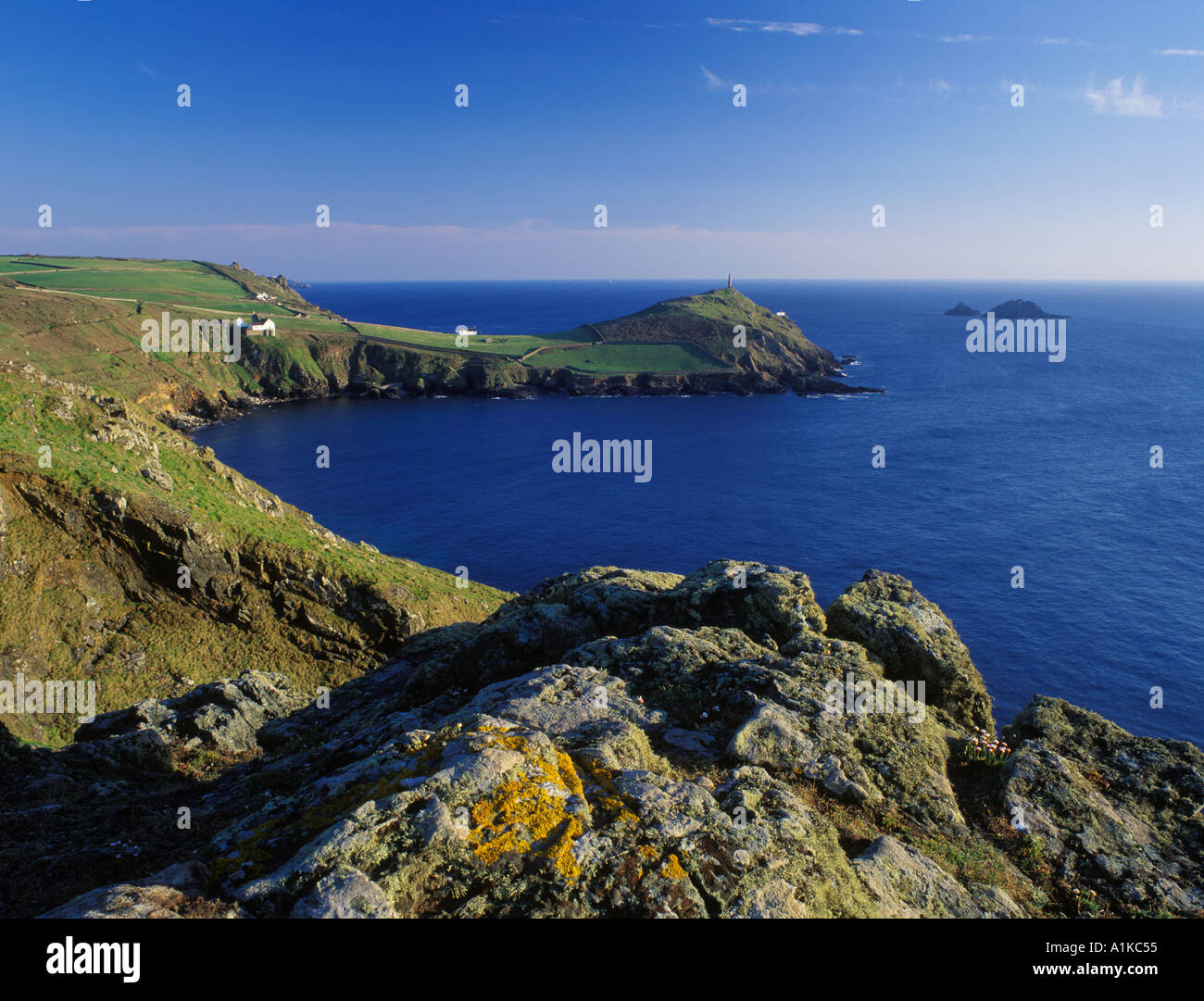 Cape Cornwall viewed from Kenidjack Cornwall England UK Stock Photo - Alamy