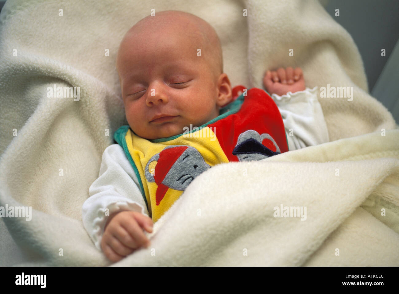 Three weeks old baby sleeping MR Stock Photo - Alamy