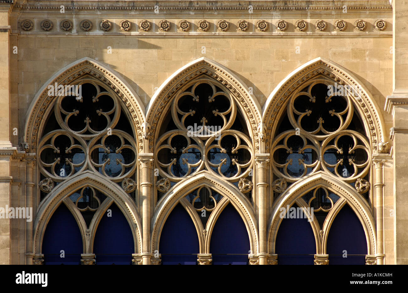 Gothic window arches, town hall, Vienna, Austria Stock Photo - Alamy