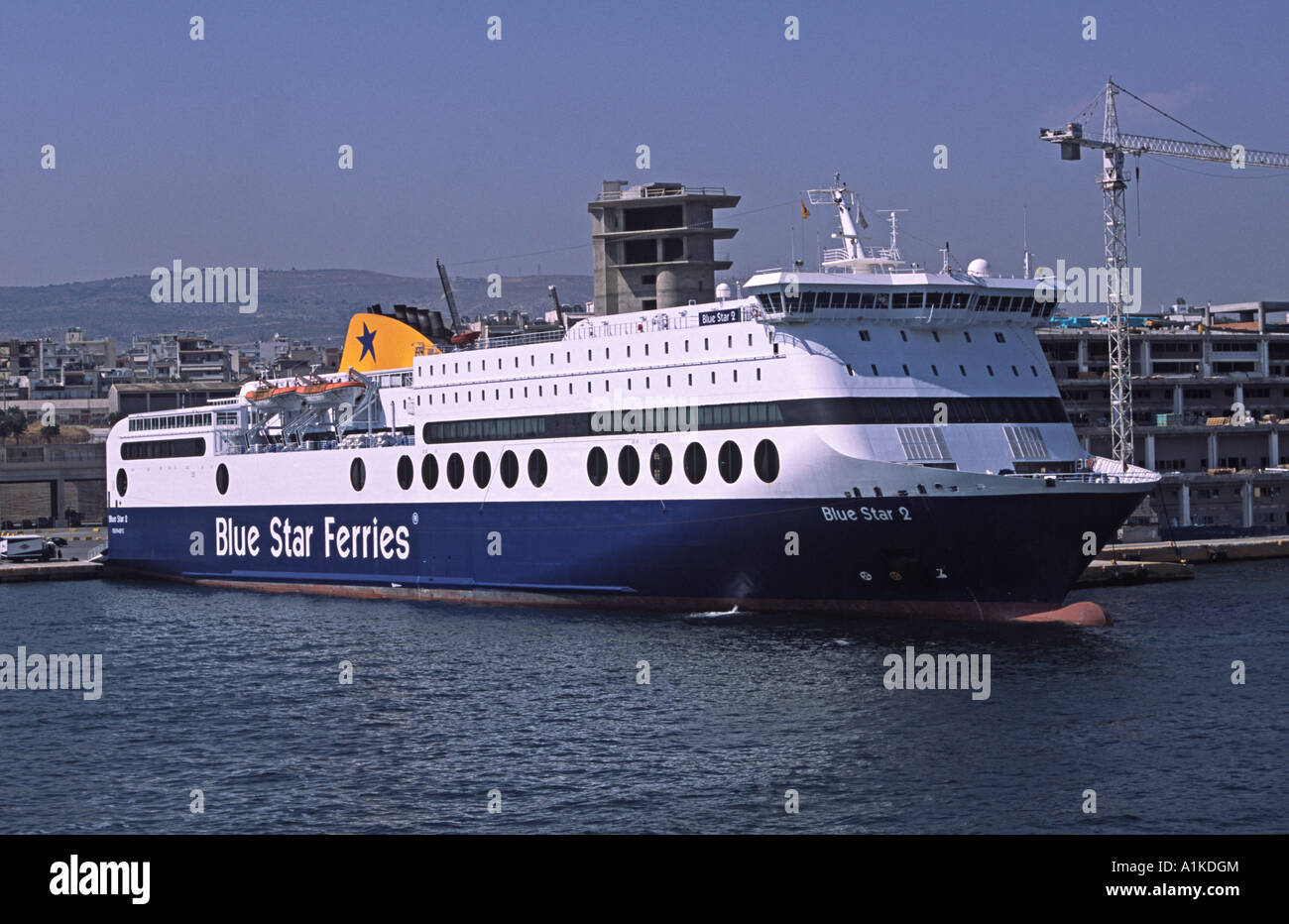 Blue Star II Greek Blue Star Ferries ferry at Pireaus Stock Photo - Alamy