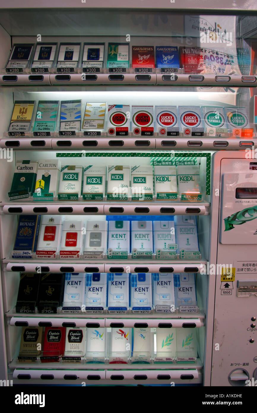 cigarette vending machine, shibuya, tokyo Stock Photo - Alamy