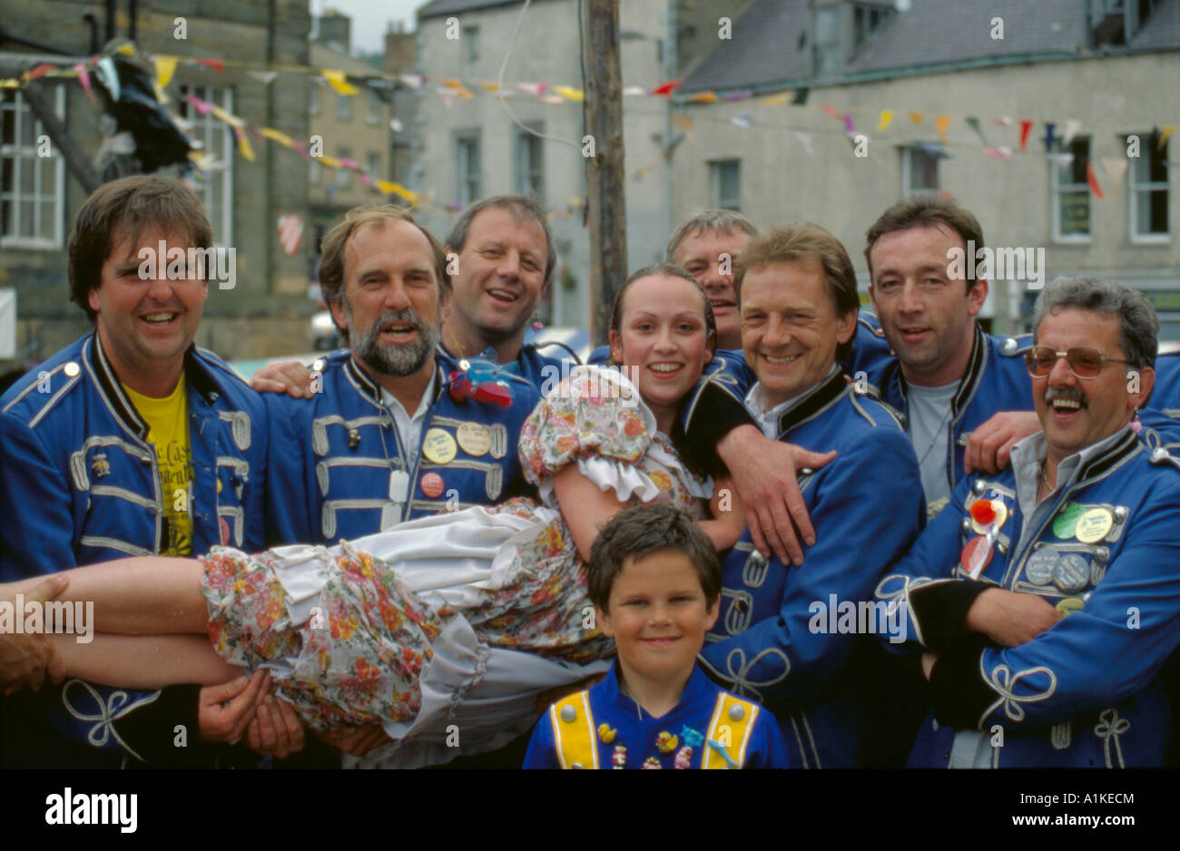 Having fun at the Alnwick Fair, Alnwick, Northumberland, England, UK ...