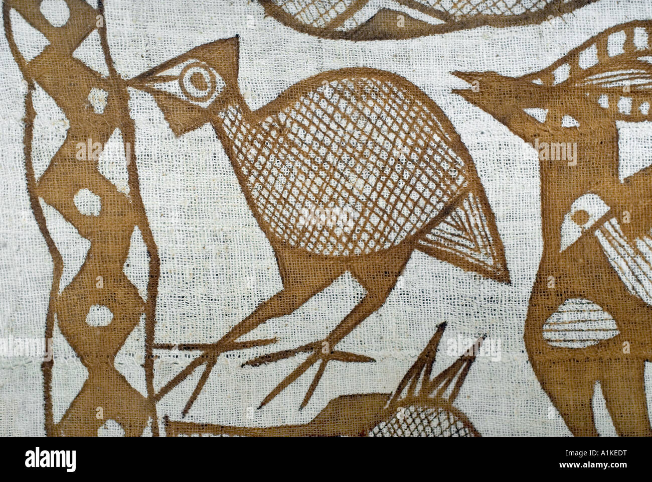 Detail of a painted cotton textile from the Senoufo people of the ...