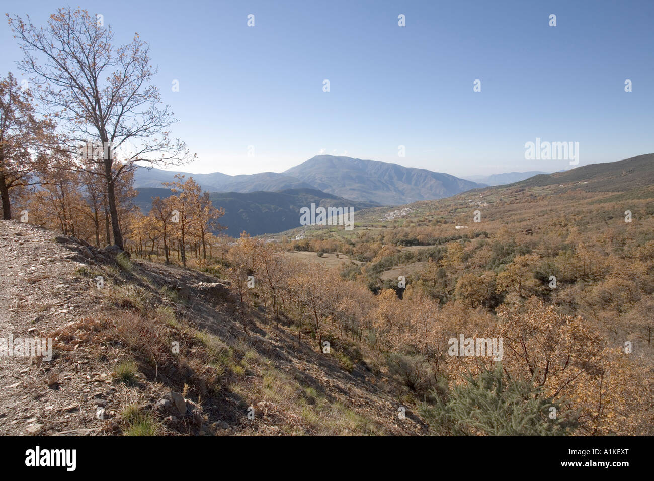 Las Alpujarras and the villages of La Taha from the southern slopes of ...