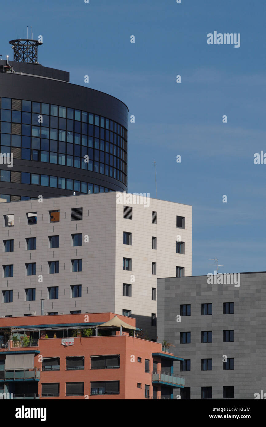 Valencia Spain new modern high rise office and apartment buildings in ...