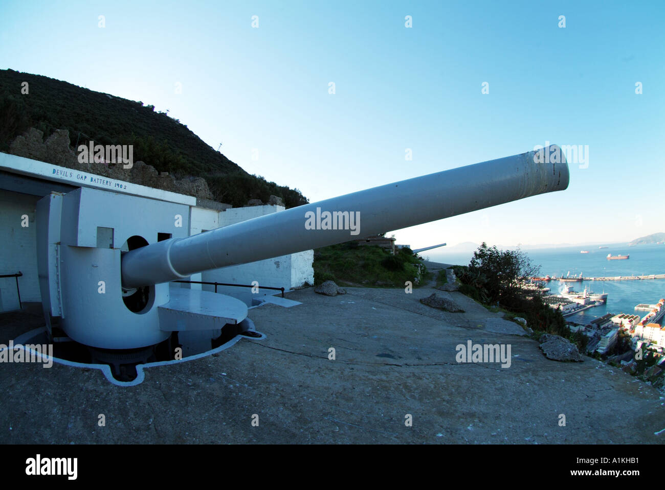 devils gap battery gibraltar Stock Photo - Alamy