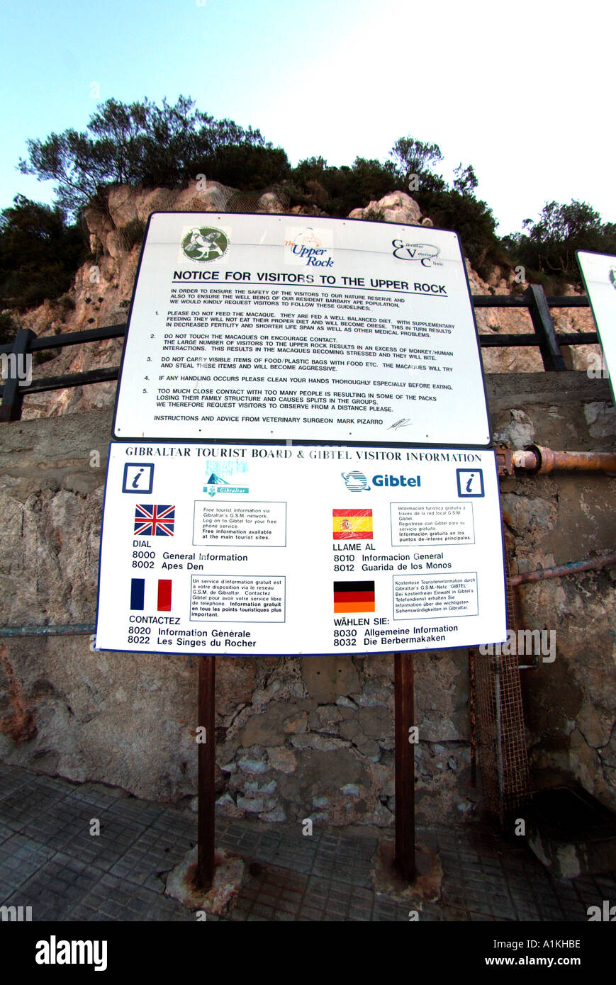 gibraltar sign signpost Stock Photo - Alamy