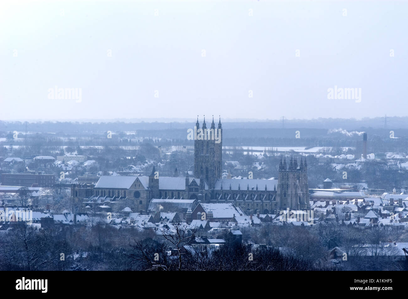 Canterbury Cathedral in the Snow Stock Photo - Alamy