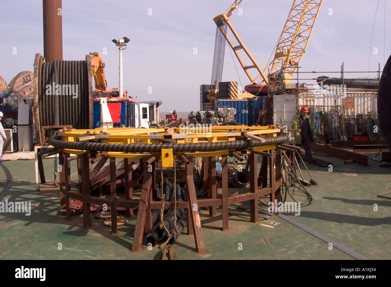 Onboard The Pontra Maris cabling laying Barge Laying Cables for ...