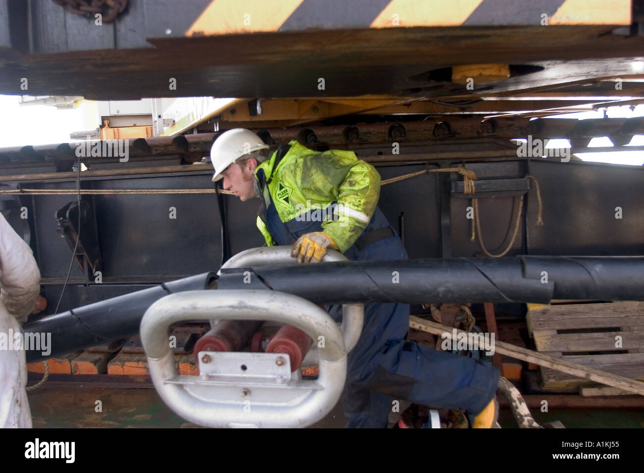 Onboard The Pontra Maris cabling laying Barge Laying Cables for ...