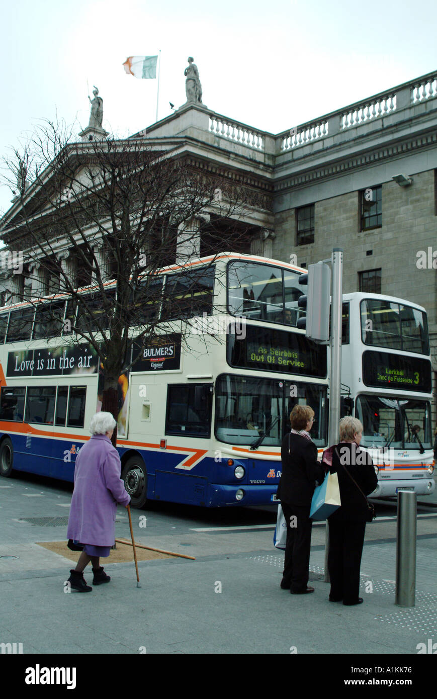 Buses at The General Post Office O Connell Steet Dublin Ireland Eire EU ...